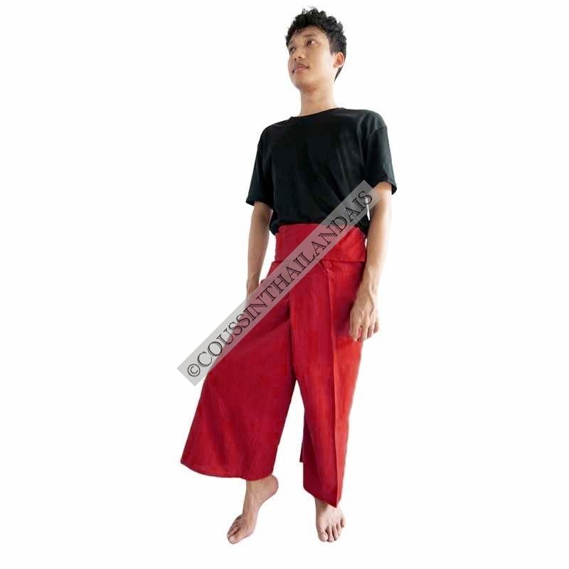 Pantalon Thaïlandais | 100% coton épais | rouge
